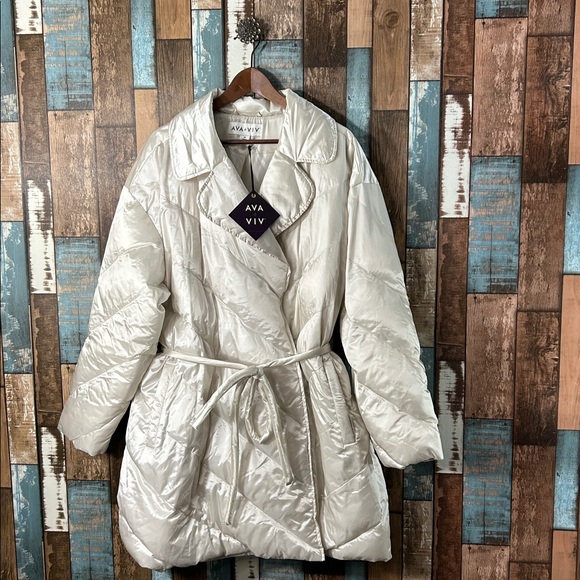 Ava & Viv | Jackets & Coats | Ava Viv 2x Belted Puffer Coat | Poshmark